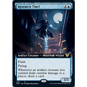 Magic: the Gathering - Research Thief (053) - Extended Art - Neon Dynasty Commander