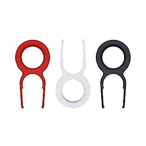 Hagibis Keycap Puller for Mechanical Keyboard, 3 Pcs Tricolor Rounded Keycap Remover Tool Computer Cleaning Kit for Gaming Keyboard, PC