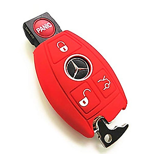 KAWIHEN Silicone Key Fob Cover Protector Fit for Mercedes Benz W203 W210 W211 AMG W204 C E R CL GL S SL BGA CLS CLK CLA SLK Classe IYZ3312
