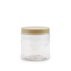 Grand Parfums 8 Oz, Hi Wall Plastic Jars with Champagne Gold Lids! Great for Cosmetic Products, DIY Projects, Home, Kitchen and Garden, Store Anything, Crafts Projects, BPA-Free
