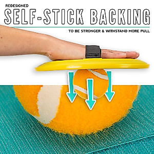 Franklin Sports Throw 'N Stick, Catch and Toss, Self Stick Toss Game, Fun for all Ages, Adjustable Handle, Includes (2) Catch Mitts, (1) Tennis Ball