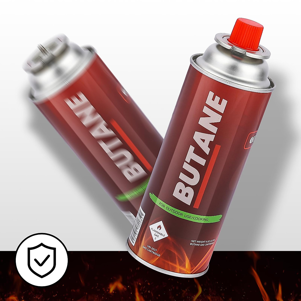 Butane Fuel Canister – NEW Model -Smart Safer Self Sealing Nozzle Technology (28 PACK)