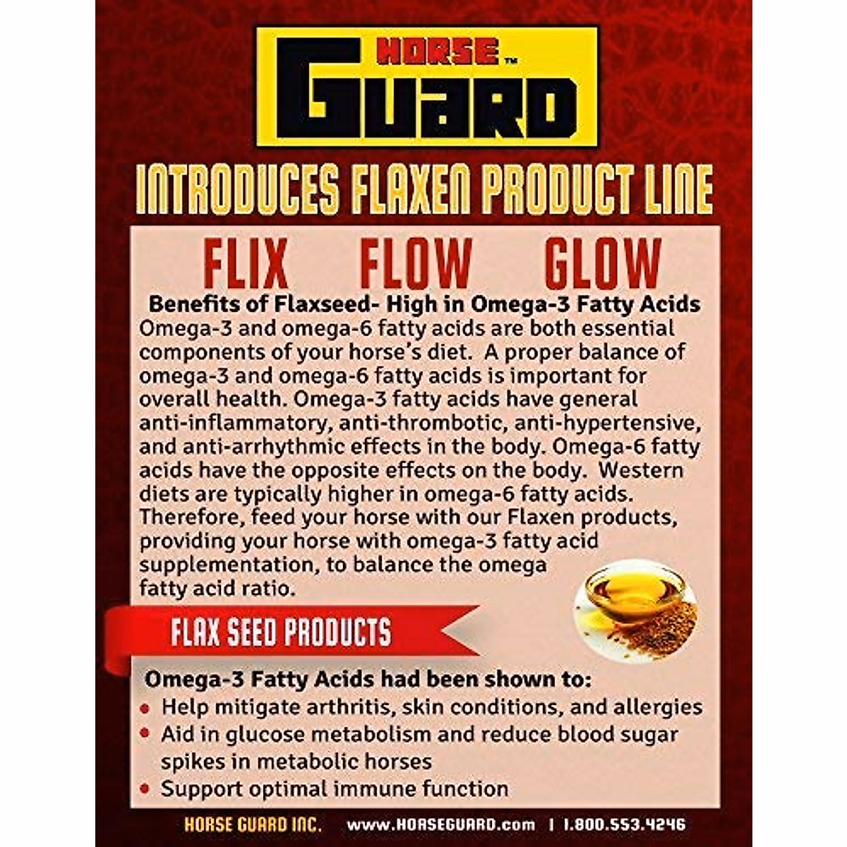 Flix 9 lb, 100% Flaxseed Healthy Treats for Horses, High in Omega-3