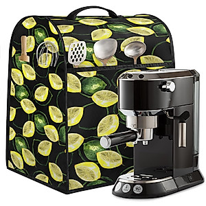 Lemon Slice Appealing Mixer Cover Dustproof Stand Mixer Covers Compatible with 6/7/8 Quart Kitchen Mixer, 4 Pockets for Mixer Accessories