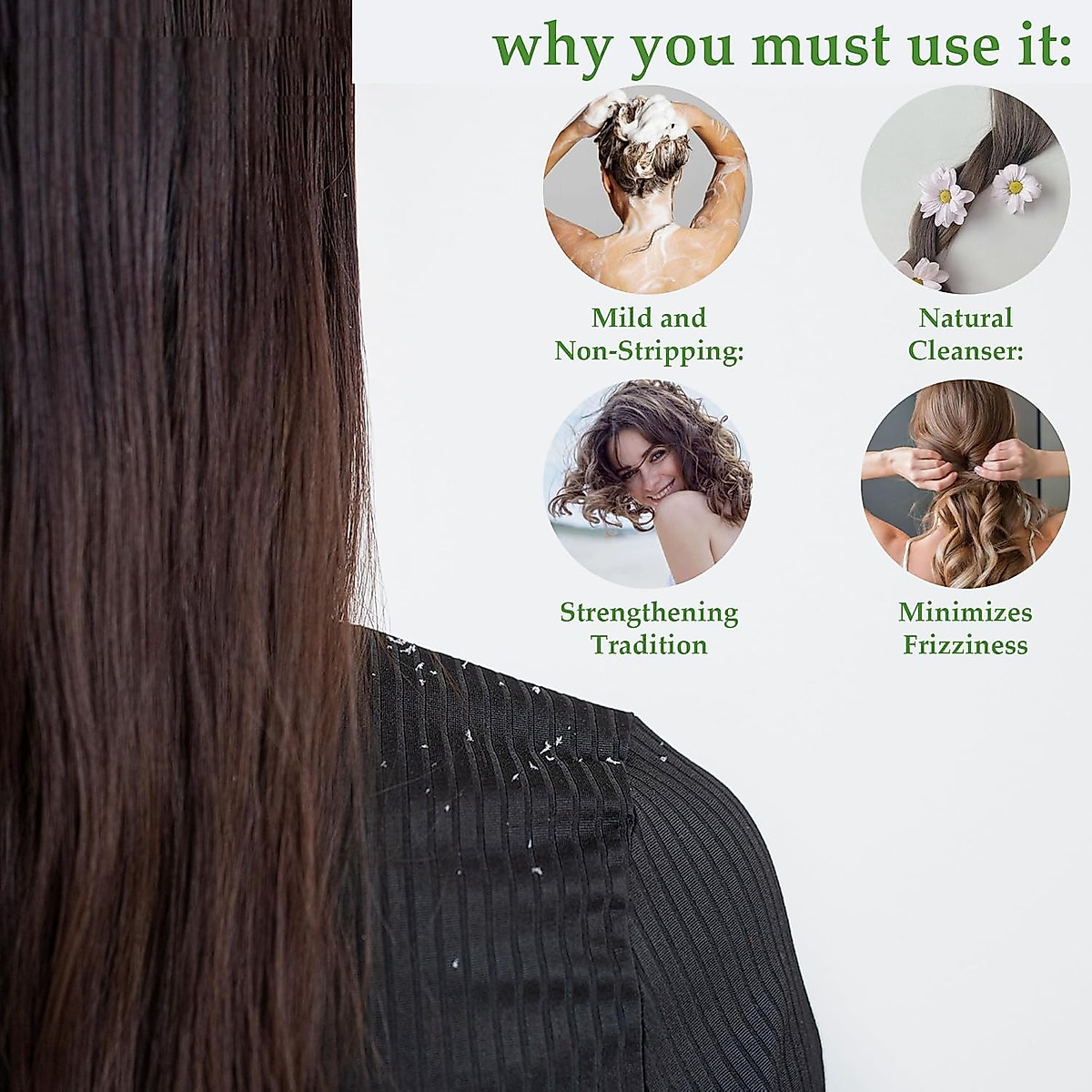 mi nature Sidr Powder, 227g (8oz, 0.5 lb) | Natural Hair Conditioner and Cleanser with Mucilages and Saponins for All Hair Types