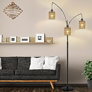 3 Pack Rattan Lamp Shade Small Boho Shades Replacement - Pendant Sconce Shade Ceiling Fan Light Covers Cylinder Woven Lampshade for Floor Lamps Pendant Light Chandelier Wall Sconces Light Fixture