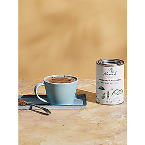 Nomad Chocolate - Hot Chocolate West Africa Cocoa 45% Dark, Plant-based, Vegan, Gluten-Free, GMO-Free, All Natural Ingredients, 7.1oz