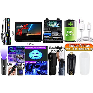 LED Flashlight, Rechargeable Flashlights High Lumens Bright 990000 Lumen, 5 Mode Tactical Flash Light Powerful IPX7 Waterproof Zoomable Focus for Emergency Camping Essential Hiking Gear Fishing Home