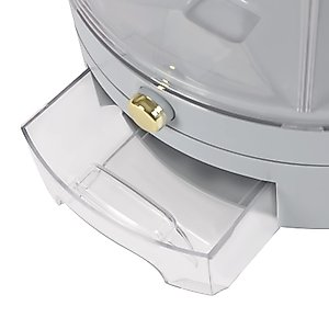 LUGBING One-Click Rice Output Food Containers, 360° Rotatable Grain Separate Storage Box 6 Grid Household Kitchen Storage Container for Rice, Beans, Grains Rotating Rice Dispenser