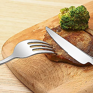 40-piece Silverware Set for 8, Stainless Steel Flatware Cutlery Set, Kitchen Utensil Tableware sets Include Spoon, Fork & Knife for Home, Dishwasher Safe