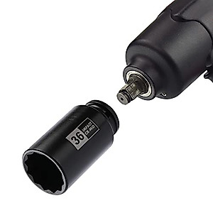 Mayouko 4PCS 1/2" Drive Deep Axle Nut Impact Socket Set, CR-MO, 12 Point Design, Metric, 30,32,34,36mm, 1/2 Inch Extra Deep Impact Socket