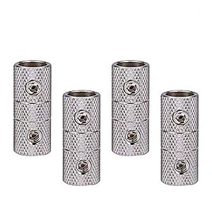 8 Gauge Wire Coupler Terminal Butt Connector (4pcs) Car Audio Stereo Power or Ground Wire Splice Coupler - Nickel Plated
