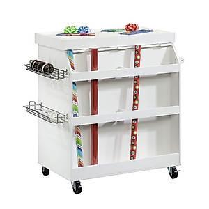 Sauder Craft Pro Series Craft Cart, Soft White finish