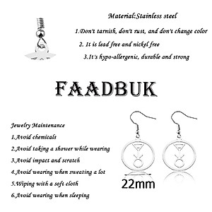 The Owl House Inspired Gift Plant Glyph Charm Earring for Her Owl House Fans Gift (Plant Glyph Earring)