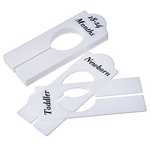 WILLBOND Closet Dividers Baby Nursery Clothing Rack Size Dividers Boy Girl Closet Organizer Dividers with Sizes Newborn to 18-24 Months (8 Pieces)