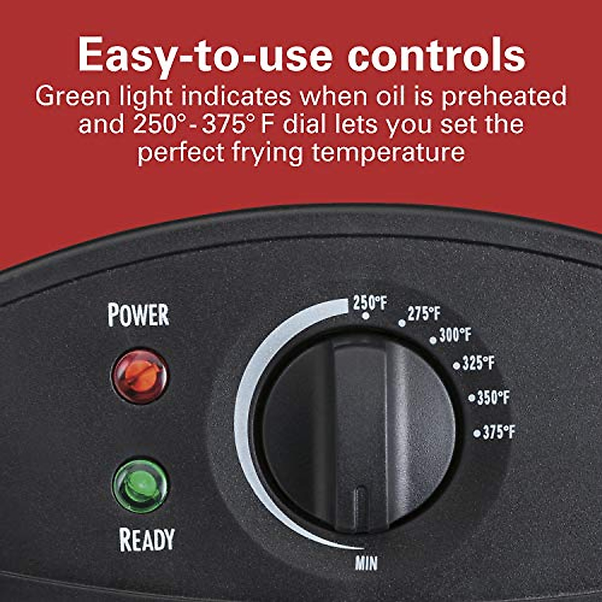 Hamilton Beach 35032 Professional Style Electric Deep Fryer, Frying Basket with Hooks, 1500 Watts, 3 Ltrs New for 2021, Stainless Steel