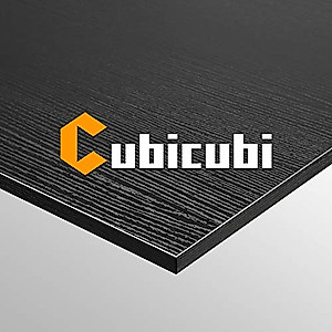 CubiCubi L-Shaped Desk with Hutch,59" Corner Computer Desk,Home Office Gaming Table Workstation with Storage Bookshelf,Dark Black