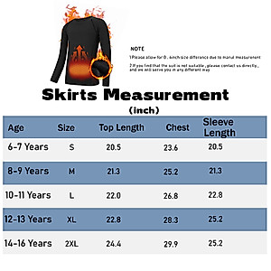 Boys Compression Shirt Long Sleeve Fleece Lined Base Layer Girls Leggings Pants Athletic Football Undershirt Black Line Top Medium