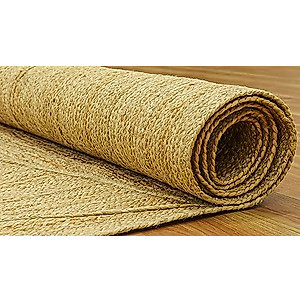 CASAVANI Collection Rectangular Area Rug - 4x6 Ft' Beige Braided Jute Rug Geometric Kilim Rug Indoor Outdoor Use Carpet Flatweave Rugs for Bedroom Dining Room Living Room