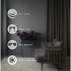 RHF Wide Thermal Blackout Patio Door Curtain Panel, Sliding Door Insulated Curtains,Thermal Curtains,Grommet Curtains, Extra Wide Curtains, Curtains for Sliding Glass Door:100W by 84L Inches- Burgundy