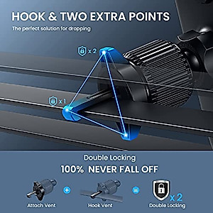 Qifutan Phone Mount for Car Vent [Upgraded Metal Clip] Cell Phone Holder Car Hands Free Cradle in Vehicle Car Phone Holder Mount Fit for Smartphone, iPhone, Cell Phone Automobile Cradles Universal