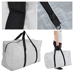 VGEBY Inflatable Kayak Carry Boat Bag, Large Foldable Storage Carry Handbag Foldable Storage Carry Bag for Kayak/Boat/Canoeing Sea/Fishing/Rafting/Swimming/Campingt (Gray)
