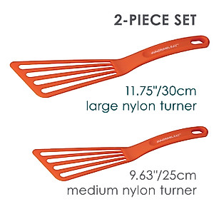 Rachael Ray KitchenTools and Gadgets Nylon Cooking Utensils / Spatula / Fish Turners - 2 Piece, Rose