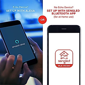 Sengled Smart Light Bulbs, Color Changing Alexa Light Bulb Bluetooth Mesh, Smart Bulbs That Work with Alexa Only, Dimmable LED Bulb A19 E26 Multicolor, High CRI, High Brightness, 9W 800LM, 4Pack