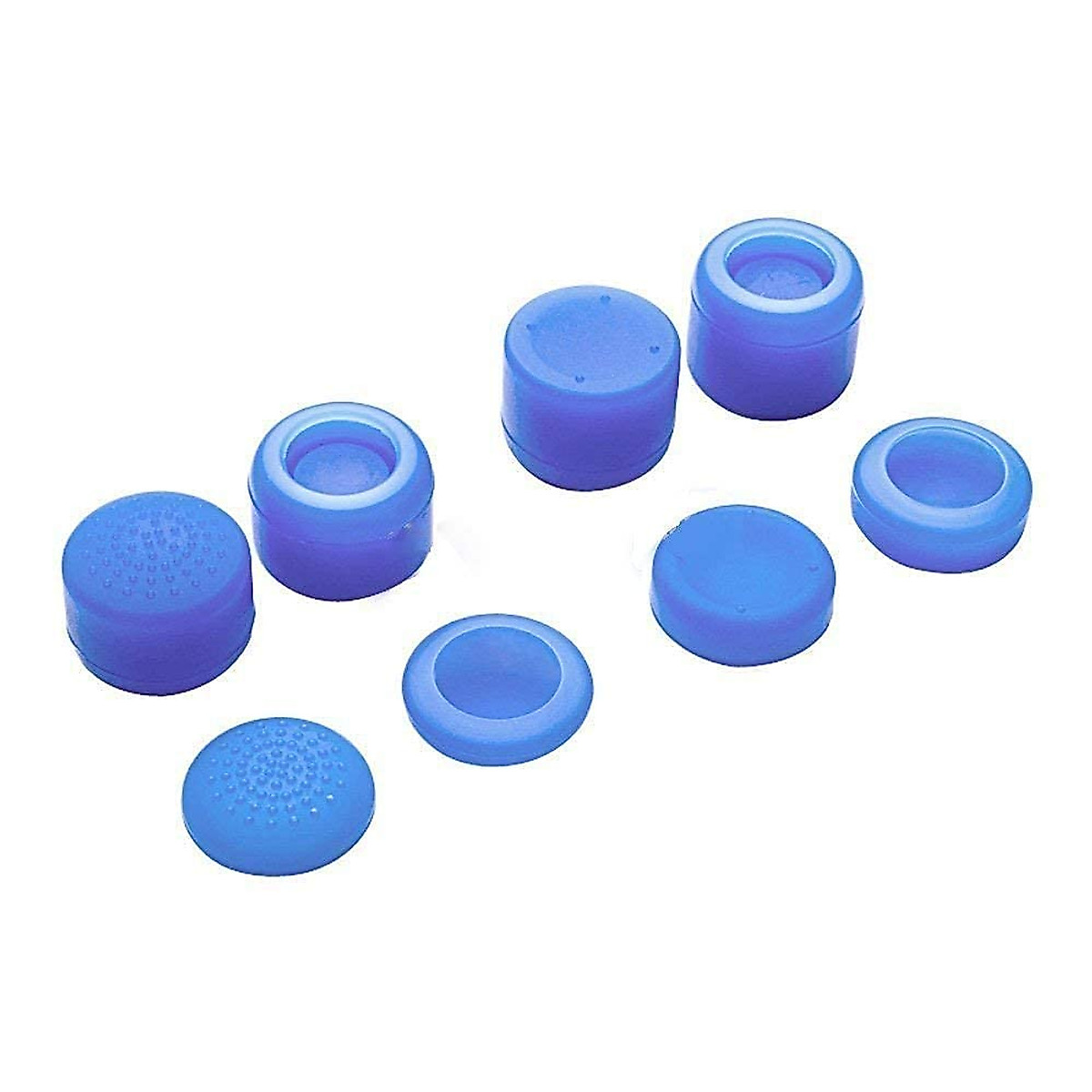 Pack of 8 pcs Analog Controller Gamepad Raised Antislip Thumb Stick Grips Thumbsticks Joystick Cap Cover for PS5, PS4, PS3, Switch Pro, Xbox one, Xbox 360, Wii U, PS2 Controller (Blue)