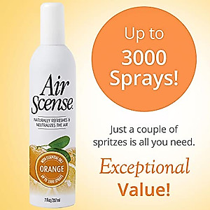 Citra Solv Air Scense Essential Oil Air Freshener - Orange Scent - Non-Aerosol - 7 Ounce | Refreshing, Long-Lasting Scent | Eco-Friendly | Exceptional Value