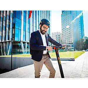 ATK H7 Adults Electric Scooter 16 Mph Speed 350W Powered Motor Commuting Electric Scooter - Foldable with Battery Power - 8.5'' solid front Tire - Up to 16 Miles Range - Water resistance