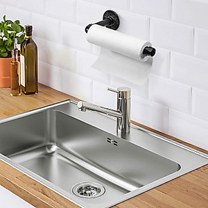 Industrial Pipe Kitchen Paper Towel Holder,Elibbren Heavy Duty DIY Industrial Rustic Wall Mount Paper Towel Ract for Kitchen Bathroom, 1 Pack