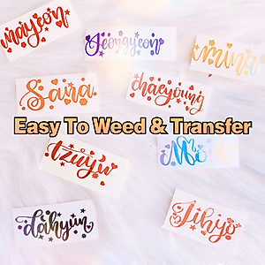 Lya Vinyl 9 Pack Holographic Vinyl for Cricut - 12" x 12" Permanent Holographic Vinyl Sheets for Decor Sticker, Party Decoration, Car Decal