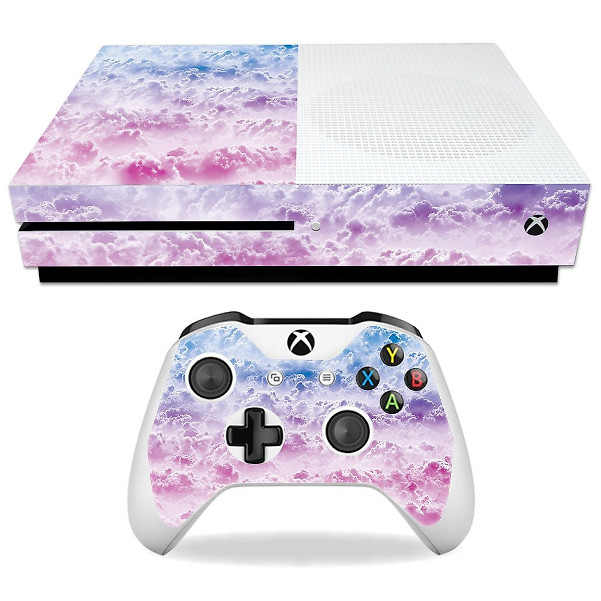 MightySkins Skin Compatible with Microsoft Xbox One S - Candy Clouds | Protective, Durable, and Unique Vinyl Decal wrap Cover | Easy to Apply, Remove, and Change Styles | Made in The USA