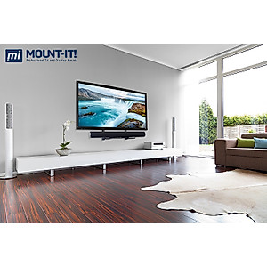 Mount-It TV Wall Mount Shelf Bracket Under TV for Cable Box, DVD Player, Stereo AV Components Shelf,Black