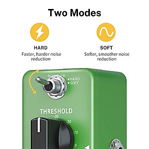 Donner Noise Gate Pedal, Noise Killer Guitar Pedal Noise Suppressor Effect 2 Modes for Electric Guitar and Bass True Bypass