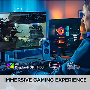 ViewSonic XG341C-2K 34 Inch 1440p 21:9 Curved Gaming Monitor 1ms, 200Hz, FreeSync Premium Pro, Mini LED, HDMI 2.1, USB C, HDR1400