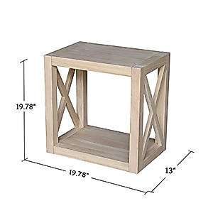 International Concepts Hampton Narrow End Table, Brown