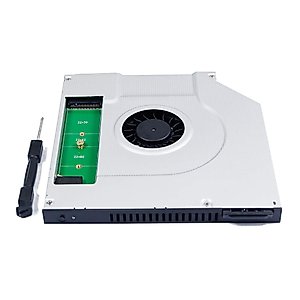 Internal Cooling Radiator Fan Cooler for Lenovo IdeaPad Z40 Z400 Z500 Z510 Z710 Z50-70 Z50-75 Z51-70 Z50-70 Z50-70 Laptop, 2nd M.2 NGFF SSD Caddy, Second Solid State Drive Enclosure Optical Bay