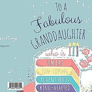 Birthday Card For Granddaughter | Made in America | Eco-Friendly | Thick Card Stock with Premium Envelope 5in x 7.75in | Packaged in Protective Mailer | Prime Greetings