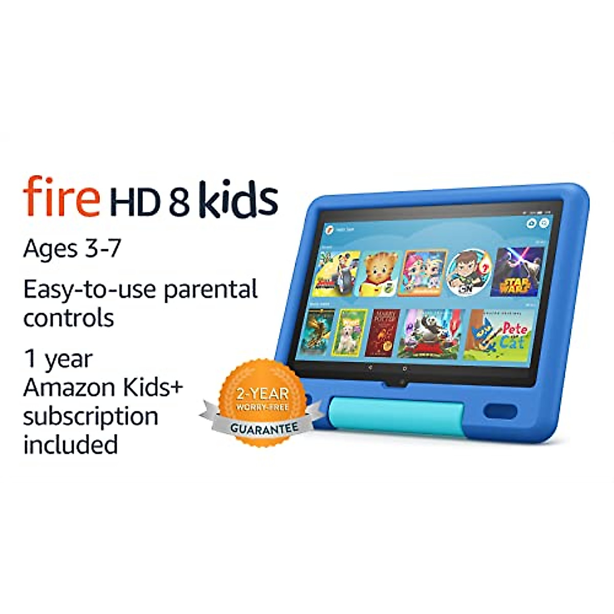 Amazon Fire HD 10 Kids tablet, 10.1", 1080p Full HD, ages 3–7, 32 GB, Sky Blue