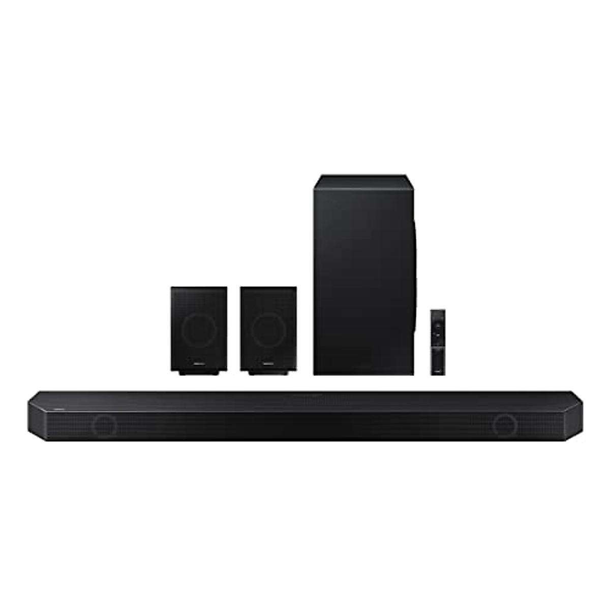 SAMSUNG HW-Q990B/ZA 11.1.4ch Soundbar w/ Wireless Dolby Atmos / DTS:X, Rear Speakers, Q Symphony, SpaceFit Sound+, Airplay 2, Adaptive Sound, Game Pro Mode, Alexa Built-In, 2022