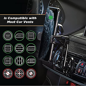 Scosche MGQVP-XTET MagicGrip FreeFlow Autogrip Wireless Charging Vent Phone Mount for Car in Black