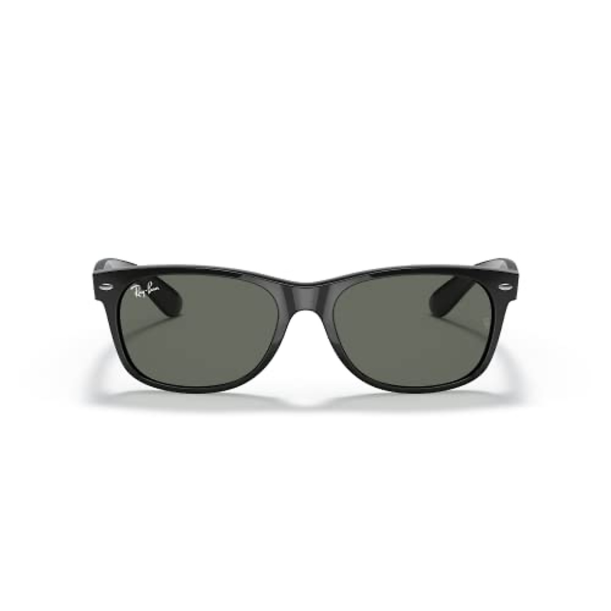 Ray-Ban RB2132 NEW WAYFARER Square Sunglasses For Men For Women + BUNDLE with Designer iWear Eyewear Kit (Black/G-15 Green)