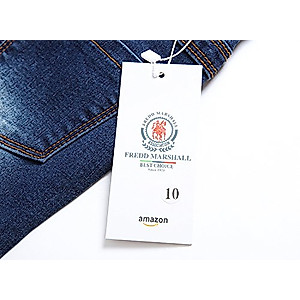 Boy's Blue Skinny Fit Ripped Destroyed Distressed Stretch Slim Denim Jeans Pants, Size 8