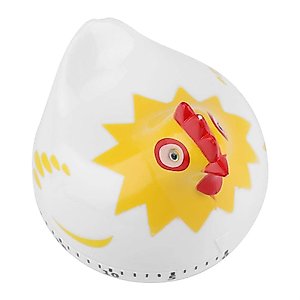Chicken Pattern Timer, Chicken Pattern Countdown Kitchen Timer Reminder for Cooking Baking(White)