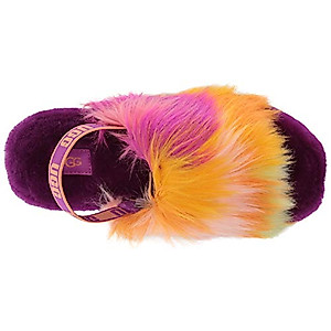 UGG girls K Fluff Yeah Slide Tie Dye Slipper, Berrylicious, 6 Big Kid US