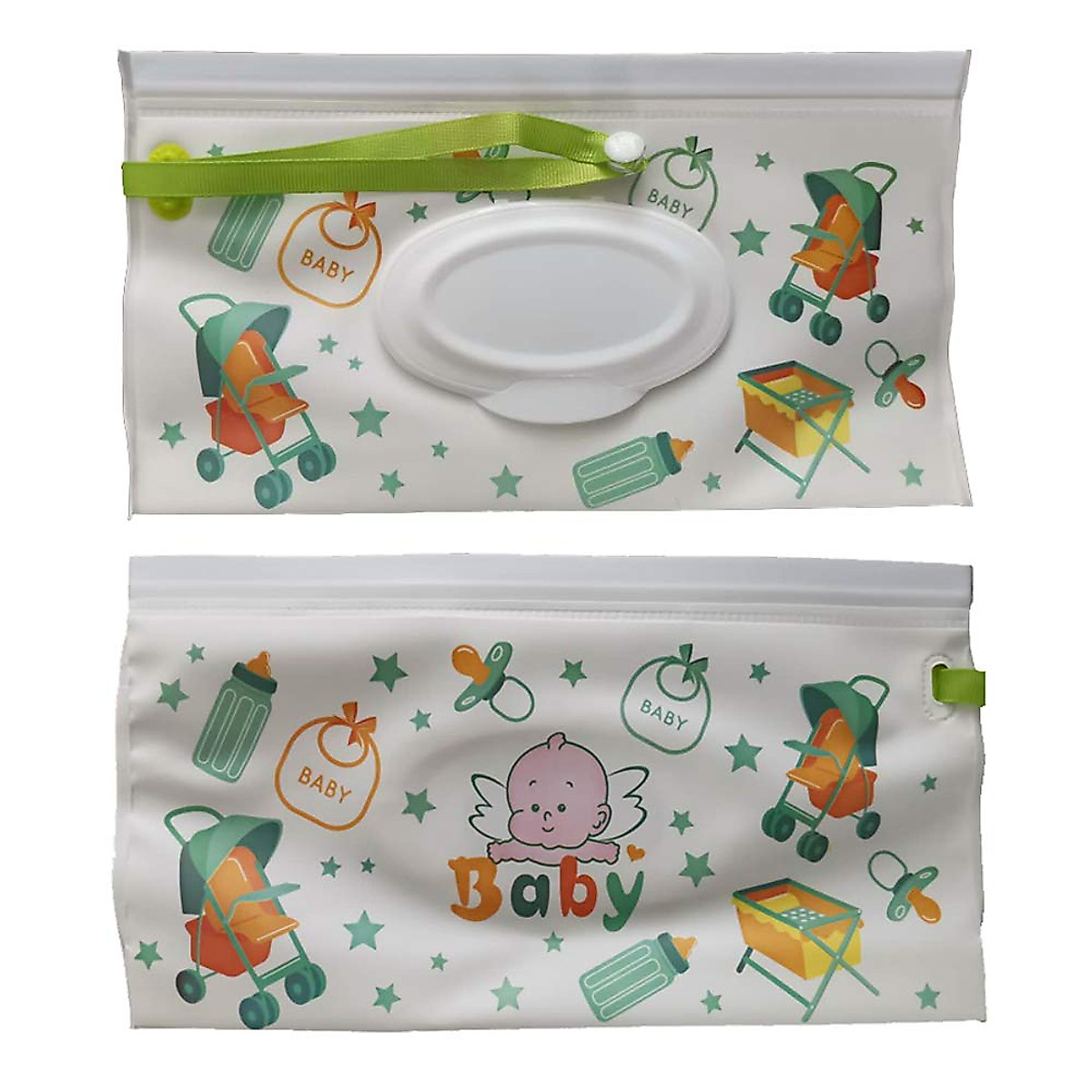 Reusable Eco Friendly Durable Portable Wet Wipe Pouch,Travel Wipes Dispenser Travel Wipes Bag Wipe Pouches Baby Wet Wipe Cases Set of 4