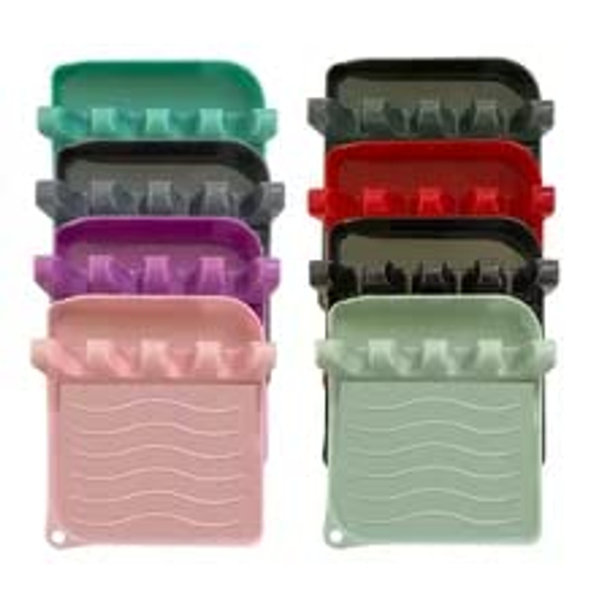 Kitchen Utensil Rest - 2 pack - BPA Free - Various Colors (Black Grey)