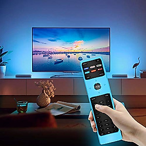 Silicone Protective Case Cover for New XRT136 Vizio Smart LCD LED TV Remote Control,Shockproof XRT136 Vizio Remote Replacement Case,Lightweight Remote Bumper Back Covers-Night Glowblue in The Dark